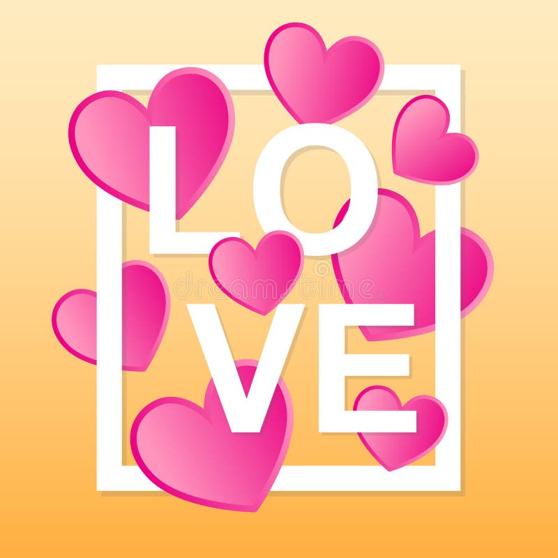 Word Love Inside Hearts Stock Illustrations – 90 Word Love Inside ...