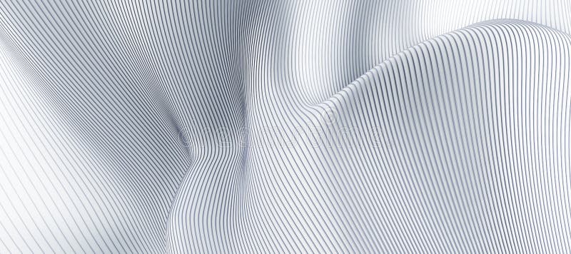 Wide White Lines and Curves Background. Stock Illustration ...