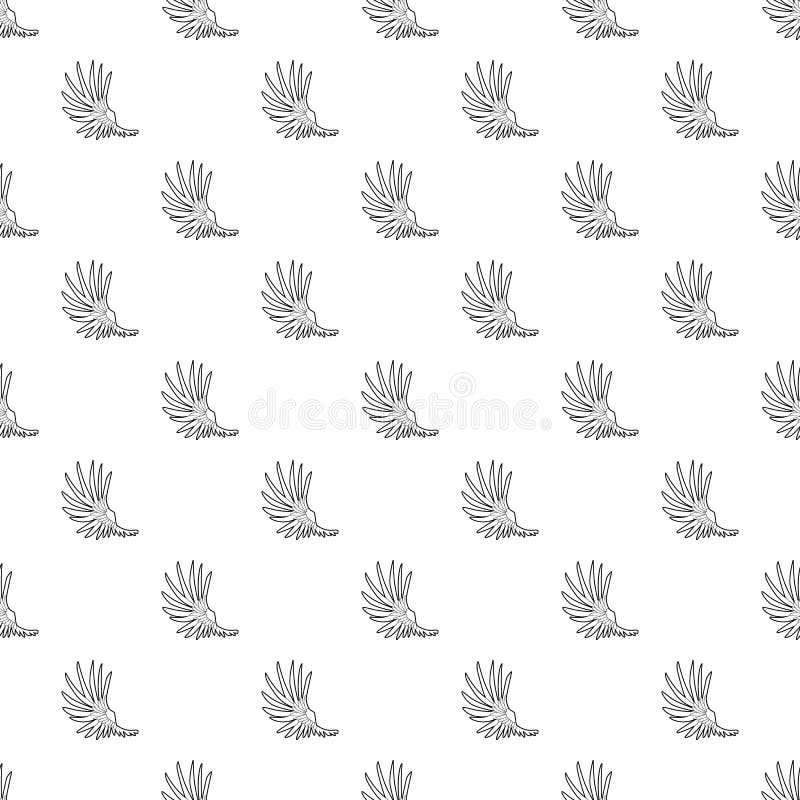 Wide Wing Pattern Vector Seamless Stock Vector - Illustration of ...