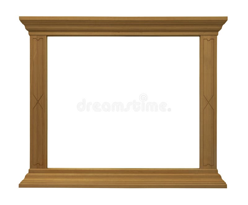Wide wood isolated frame stock photo. Image of rectangle - 45162042