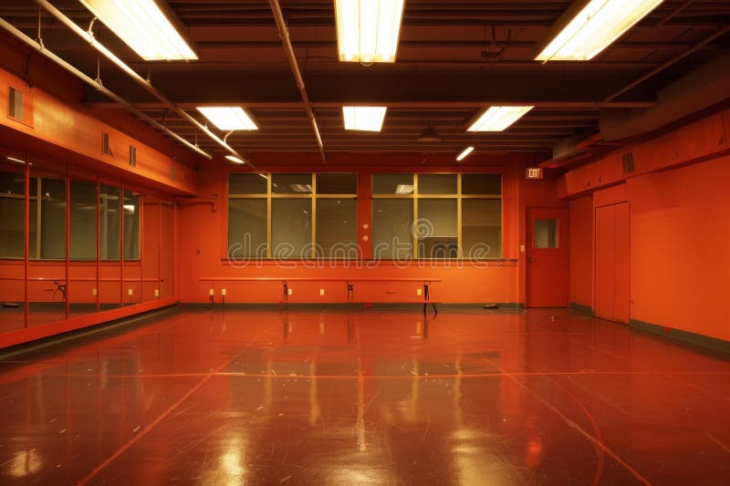 Empty Modern Dance Studio Interior Stock Photo - Image of interior ...