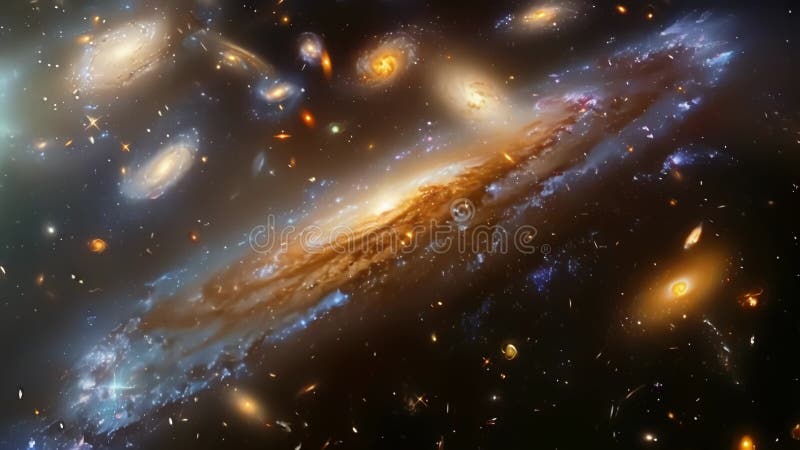 A Wideangle View of Multiple Galaxies Ed Together Illustrating How ...