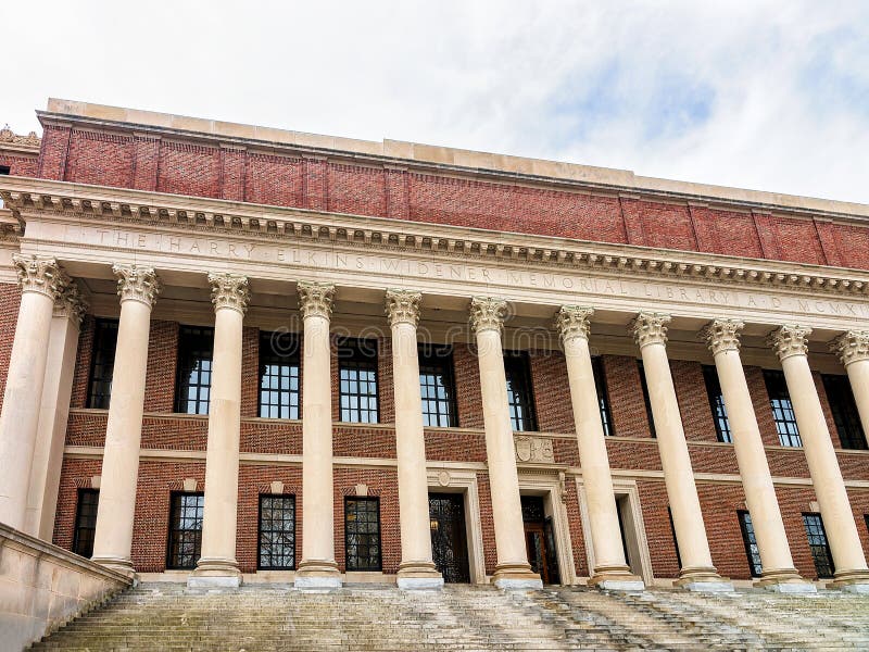Widener Library at Harvard Yard of Harvard University Cambridge Stock ...