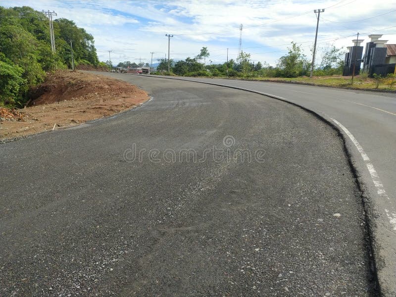 Widening of the National Road Stock Image - Image of infrastructure ...