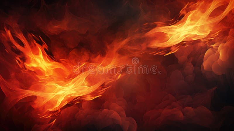 Widescreen Abstract Fire Background, Abstract Illustration Stock ...