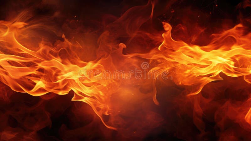 Widescreen Abstract Fire Background, Abstract Illustration Stock ...