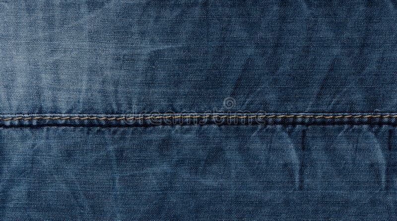 Widescreen Denim Surface Texture with Stitching and Folds Stock Image ...