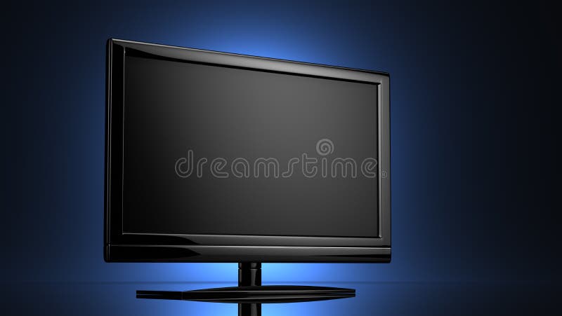 Widescreen lcd display stock illustration. Illustration of electronics ...