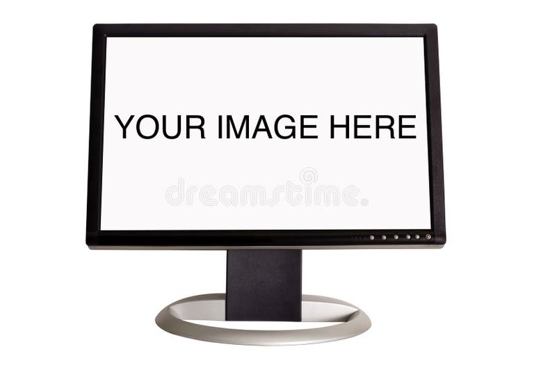 Widescreen LCD monitor stock image. Image of video, computers - 924051