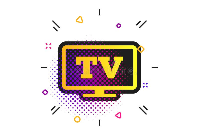 Widescreen TV Sign Icon. Television Set Symbol. Vector Stock Vector ...