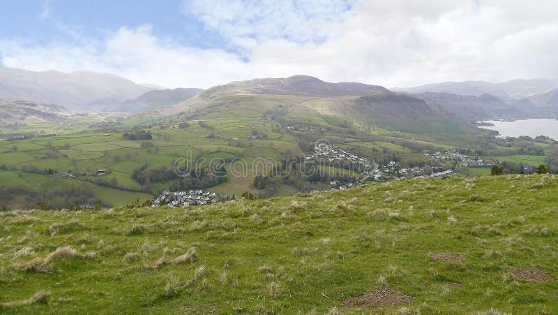 Looking Over Eastern Keswick, Lake District Stock Image - Image of ...