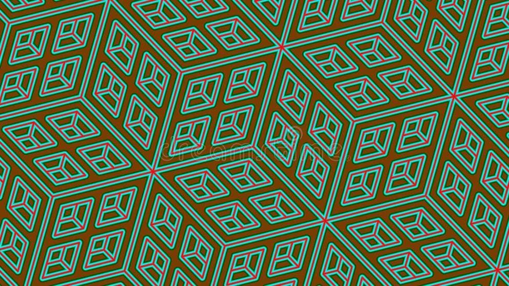 Cube illusion tilted stock illustration. Illustration of central ...