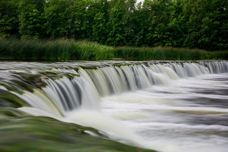 Widest Waterfall in Europe, Venta Rapid Stock Photo - Image of ventas ...