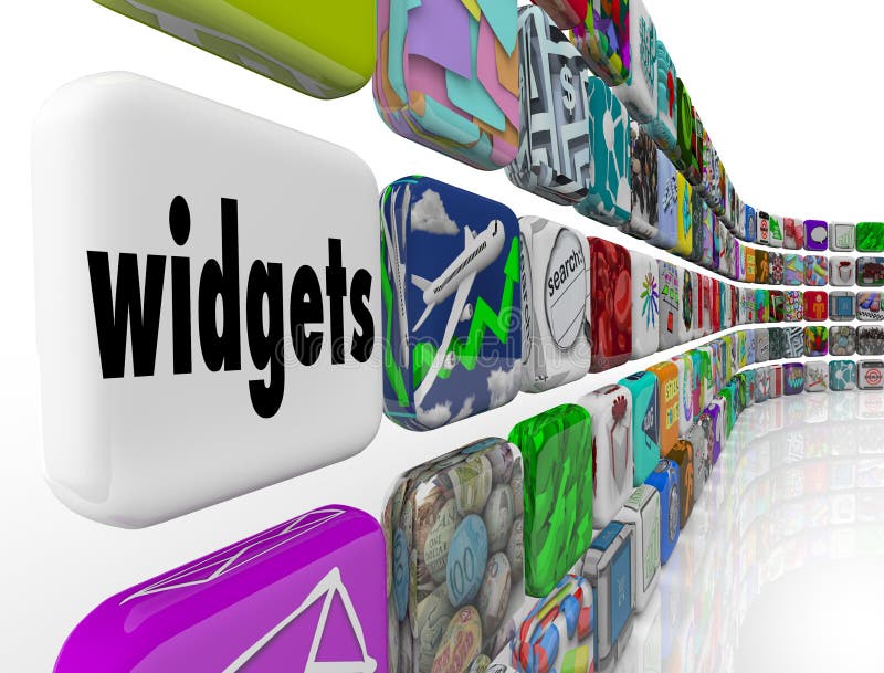 Widgets Applications Apps Software Programs Tile Icons Stock ...