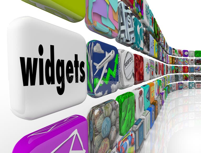 Widgets Applications Apps Software Programs Tile Icons Stock ...