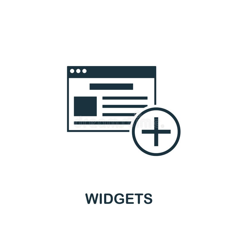 Widgets Icon. Creative Element Design from Content Icons Collection ...