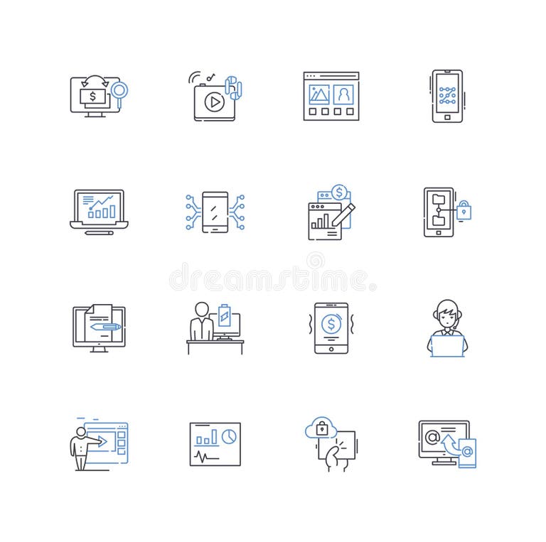 Widgets Line Icons Collection Customization Functionality Design