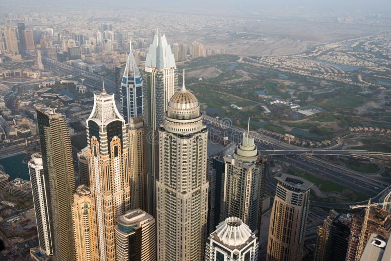 Widok Z Lotu Ptaka Wysocy Dubaj Marina Drapacz Chmur, UAE Zdjęcie ...