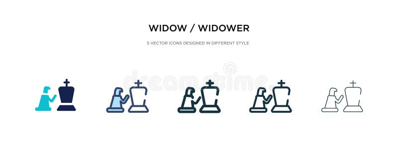 Widow / Widower Icon. Trendy Flat Vector Widow / Widower Icon on Stock ... Widow / Widower Icon. Trendy Flat Vector Widow / Widower Icon on Stock ...