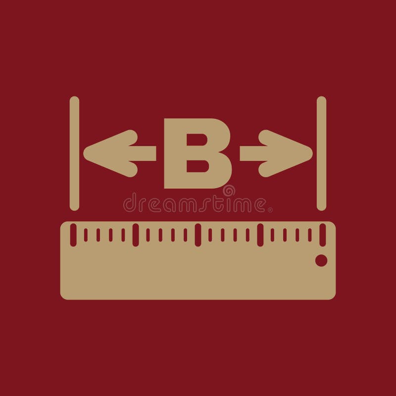 The Width Icon. Measurement and Ruler Symbol Stock Vector ...