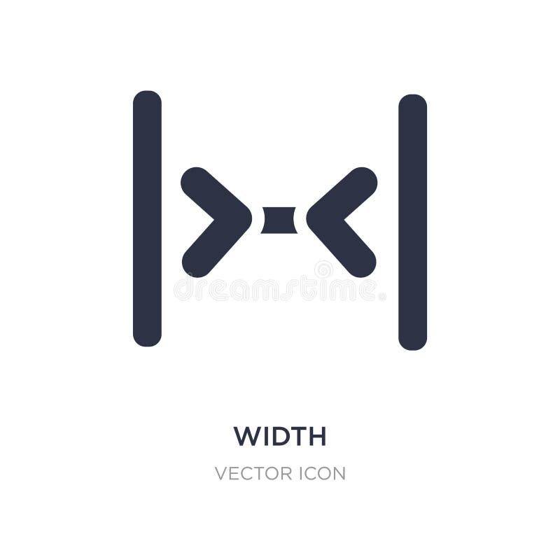 Width Icon on White Background. Simple Element Illustration from UI ...