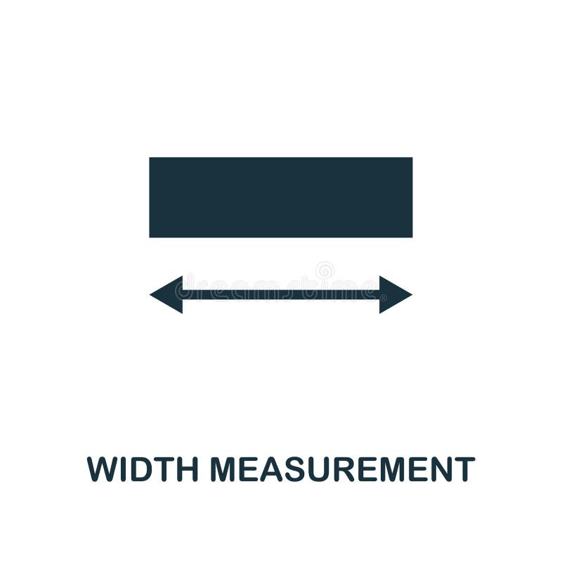 Width Measurement Icon. Monochrome Style Design from Measurement Icon ...