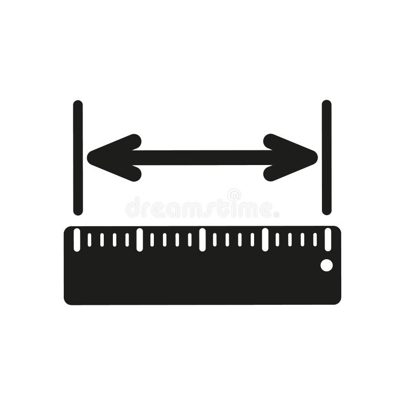 The Diagonal Measurement Icon. Ruler and Straightedge, Scale Symbol ...