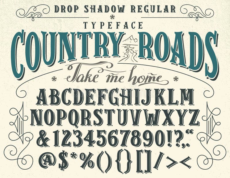 Retro typeface - Qasvertical