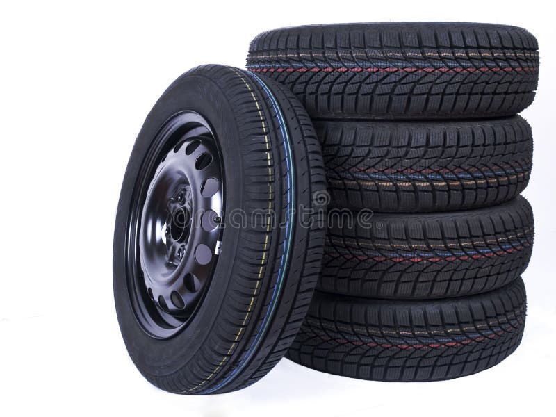 De Banden Van De Auto in Een Rij Stock Foto - Image of steeg, heerser ...