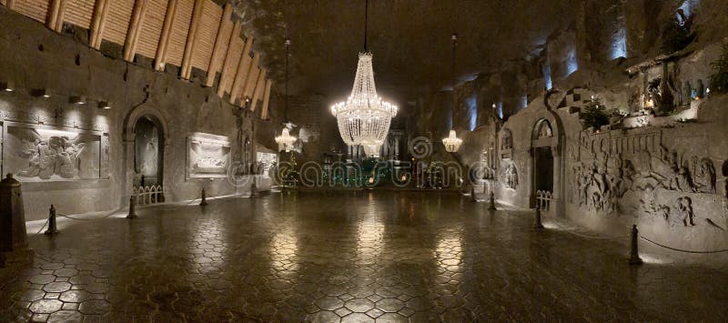 Wieliczka salt mine stock photo. Image of sculpture - 267852894