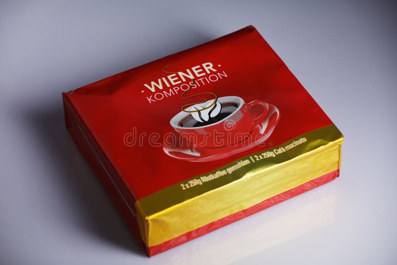 Wiener coffee pack editorial stock image. Image of space - 119351424
