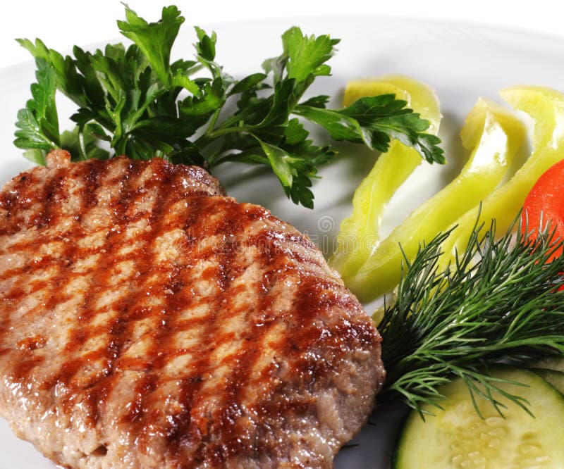 Wieprzowina stek zdjęcie stock. Obraz złożonej z tło, nikt - 7632426