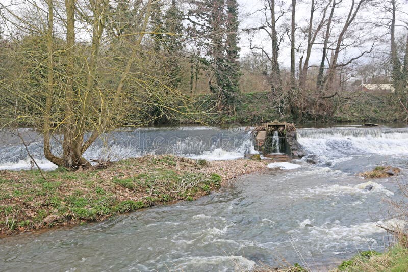 Wier on the River Culm, Devon Stock Photo - Image of water, culm: 263496958