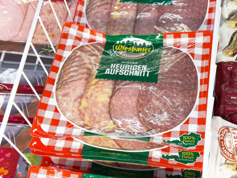 Wiesbauer Heurigen Aufschnitt Packaged Cold Cuts in Supermarket Display ...