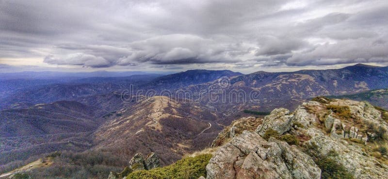 Wiew from Mountain at Waley Stock Image - Image of badlands, ridge ...