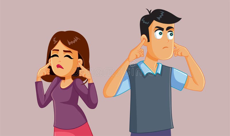 Couple Refusing Communication Having Problems Vector Cartoon Stock ...