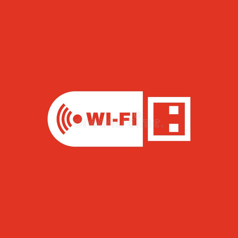 The Wifi Adapter Icon. Transfer and Connection, Data, Wifi Symbol. UI ...