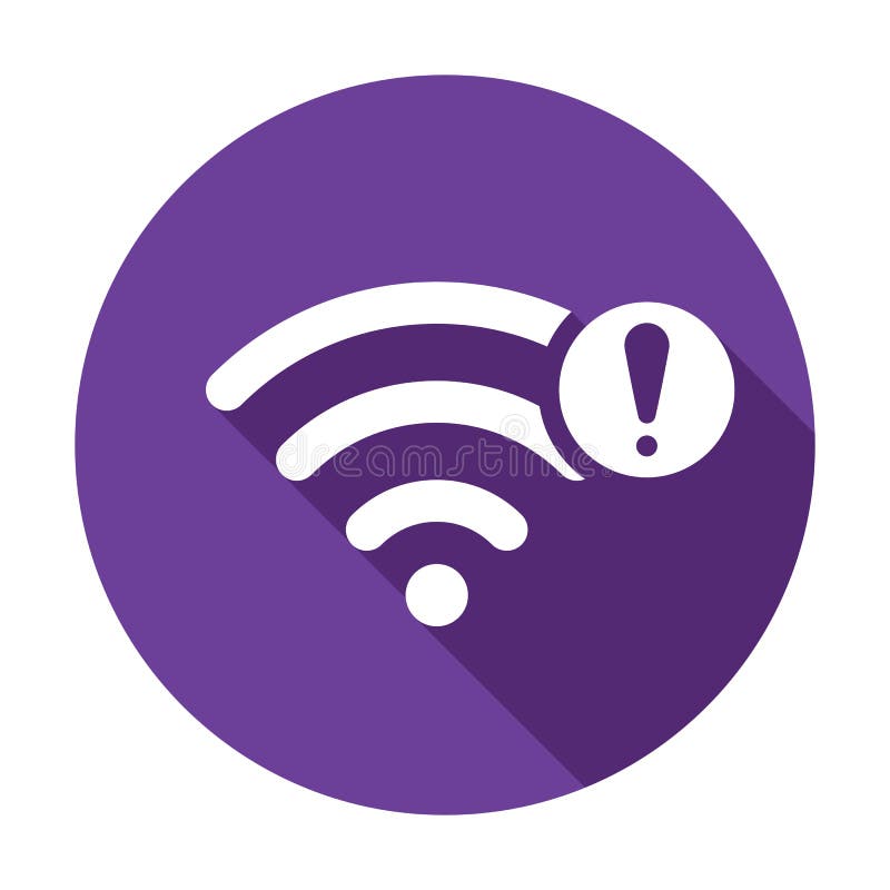 Wifi Icon with Exclamation Mark. Wifi Icon and Alert, Error, Alarm ...