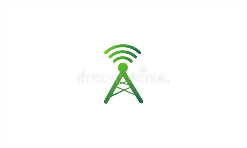 Wifi Antenna Flat Minimal Logo Icon, Wifi Antenna Tower Logo ...