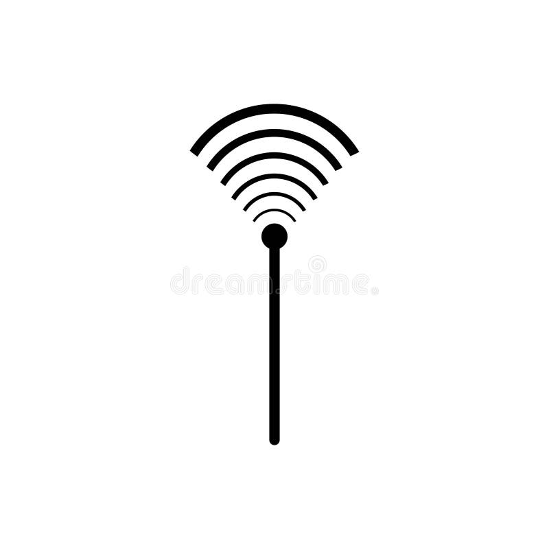 Wifi Antenna Icon Logo Vector Design Stock Illustration - Illustration ...
