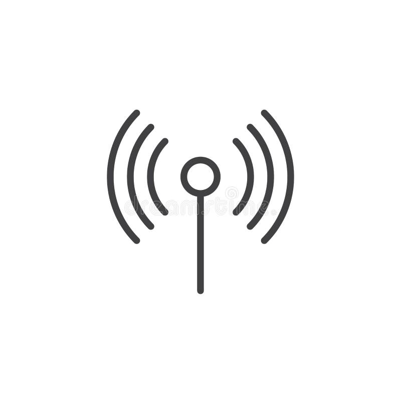 Wifi antenna line icon stock vector. Illustration of sign - 106103606 Wifi antenna line icon stock vector. Illustration of sign - 106103606