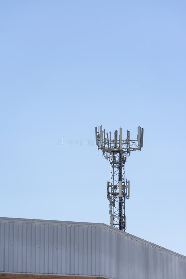 WiFi Antennas on a Communications Tower Stock Image - Image of pole ...