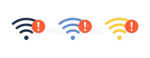 Wifi Bad Connection Problem Icon. Lost Network Wifi Error Internet ...