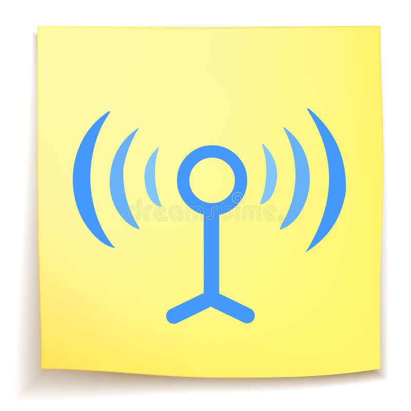 Wifi Cartoon_on Sticky_notes Stock Vector - Illustration of mobile ...