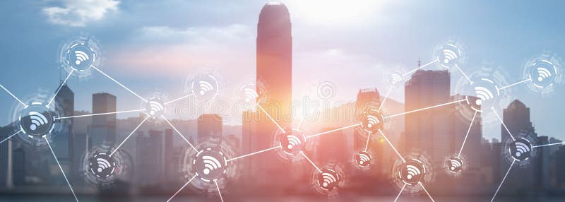 Wifi City Communication Technology Fast Internet Connection 5g Wireless ...