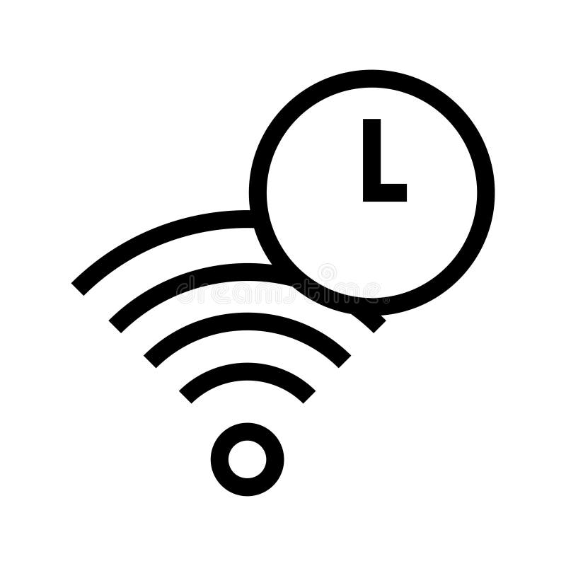 Wifi Time Glyphs Double Color Icon Stock Illustration - Illustration of ...