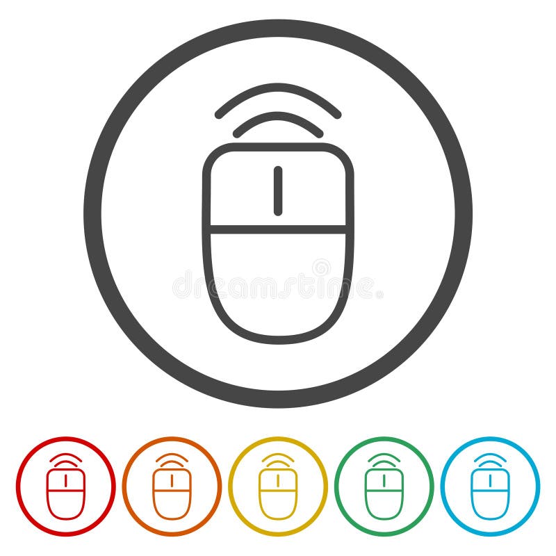 Wifi Computer mouse icon stock vector. Illustration of logo - 129065137
