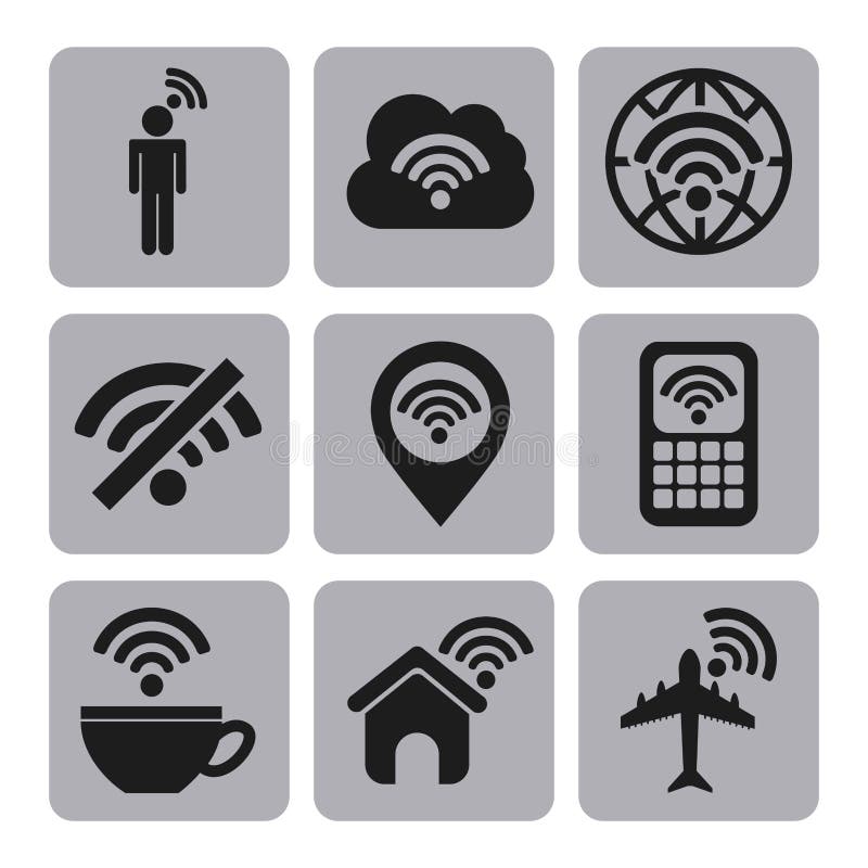 Vector wifi icons set stock vector. Illustration of pictogram - 34987781