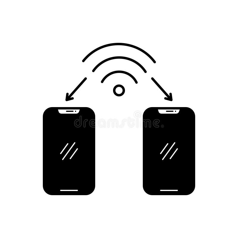 Black Solid Icon for Wifi Connection, Wireless and Trendy Stock Vector ...