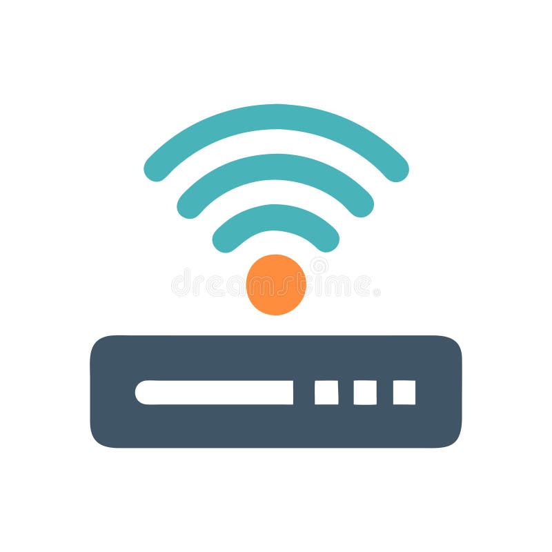WiFi Connection Icon for Internet Access Stock Vector - Illustration of ...